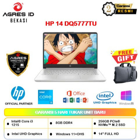 Jual Hp 14 Intel Core i3 1215 8GB 256GB Windows 11 OHS 14 Inch Full HD ...