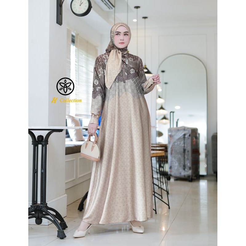 Jual Gamis set Hijab Silk Import // Gamis Busui Premium // Gamis Modern ...