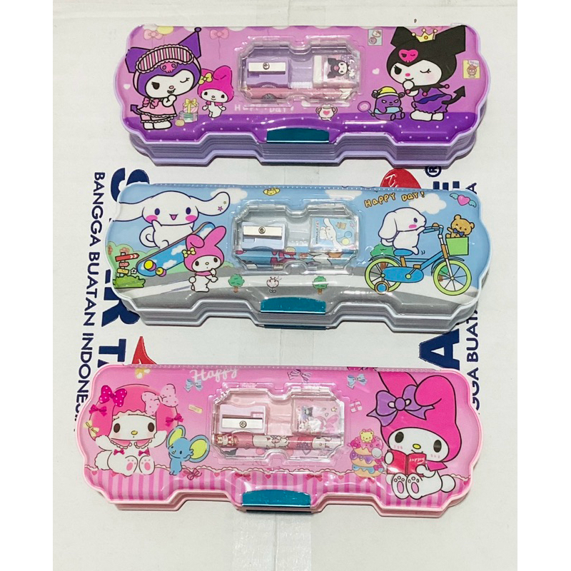 Jual kotak pensil sanrio kuromi,melody,cinnamoroll, tempat pensil sanrio, kotak pensil set ...
