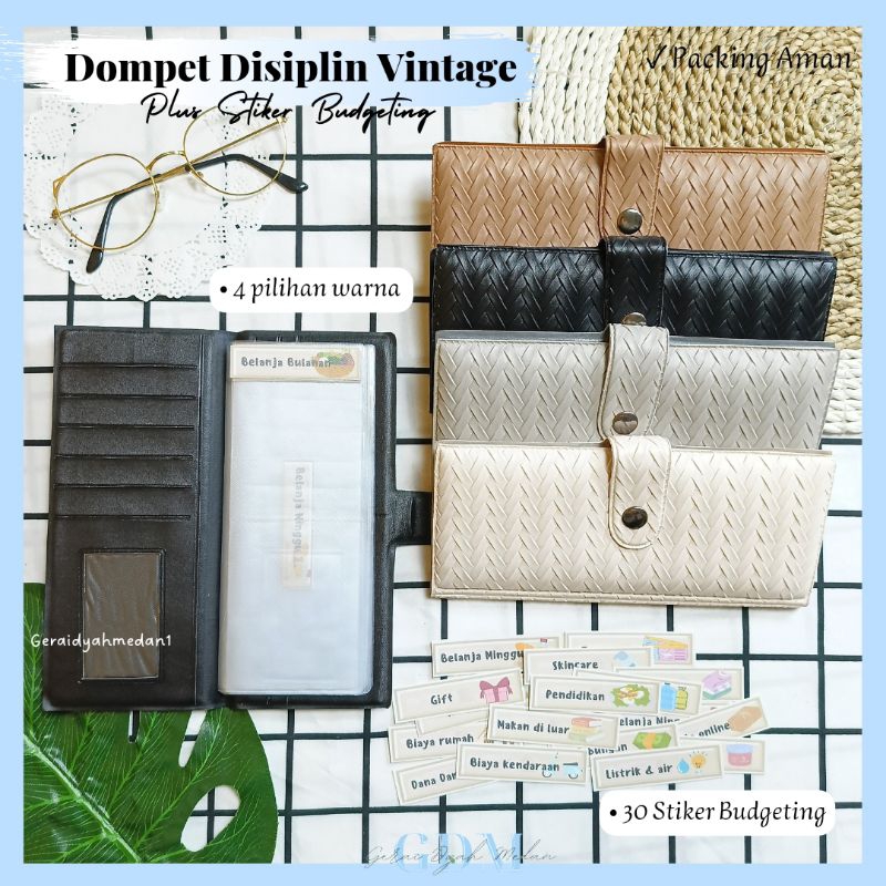 Jual Dompet Disiplin Keuangan Bulanan Vintage Plus Stiker Budgeting ...