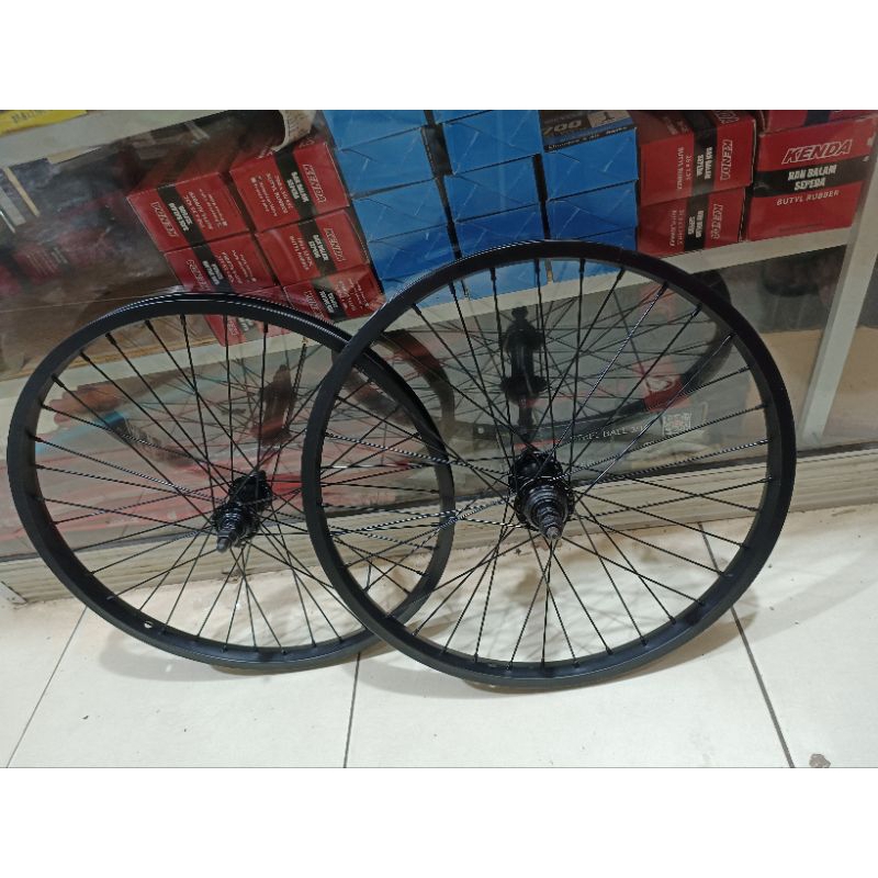 Jual wheelset sepeda roda depan dan belakang sepeda ukuran 20inc / 406 ...