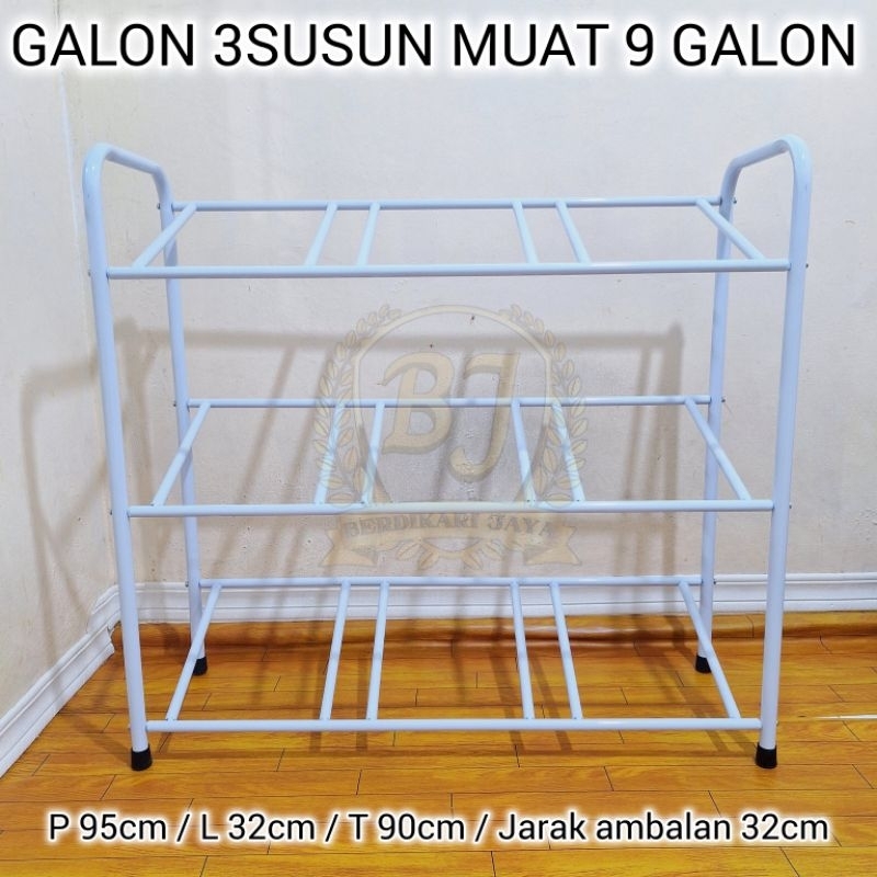 Jual Rak Galon 3 Susun Dobel Muat 9 Galon Isi Air | Shopee Indonesia