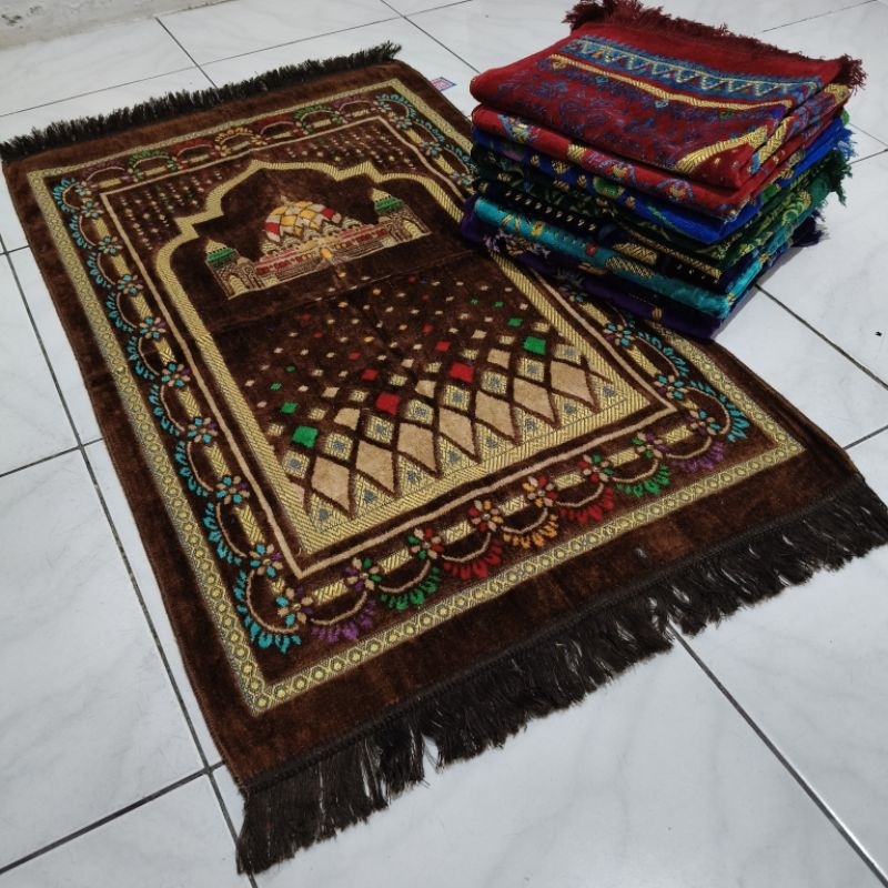 Jual SAJADAH TURKI TURKIYE BAHAN BELUDRU SAJADAH SOLAT UKURAN BESAR ...
