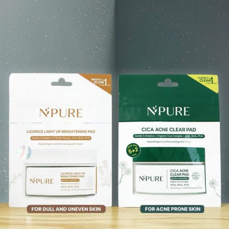 Jual NPURE Exfoliating Acne Clear Pad Cica | NPure Brightening ...