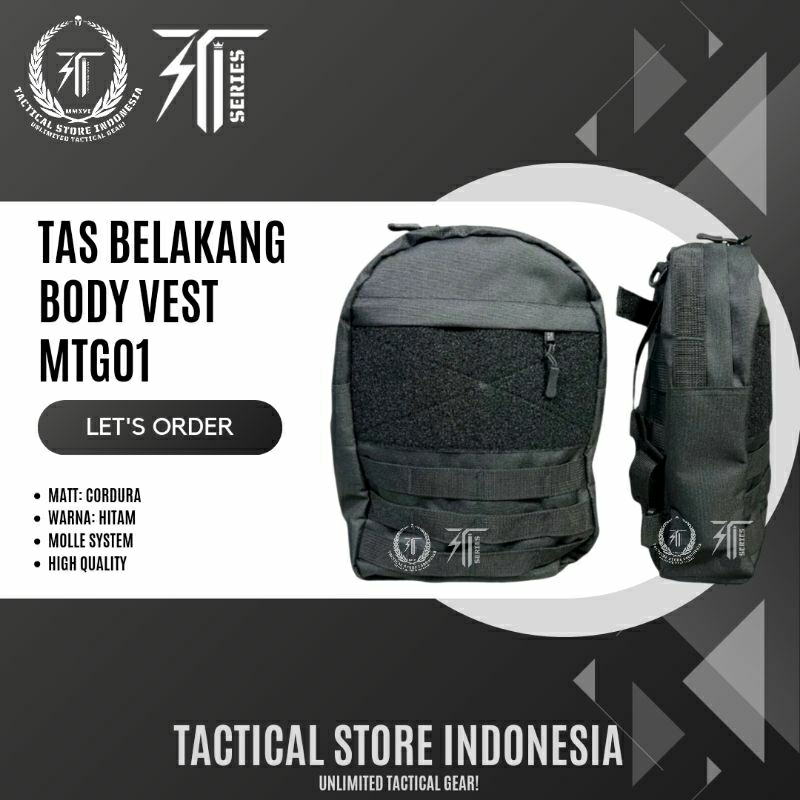 Jual Tas Belakang Rompi Body Vest MTG 01 HITAM dan HIJAU - Tas ...