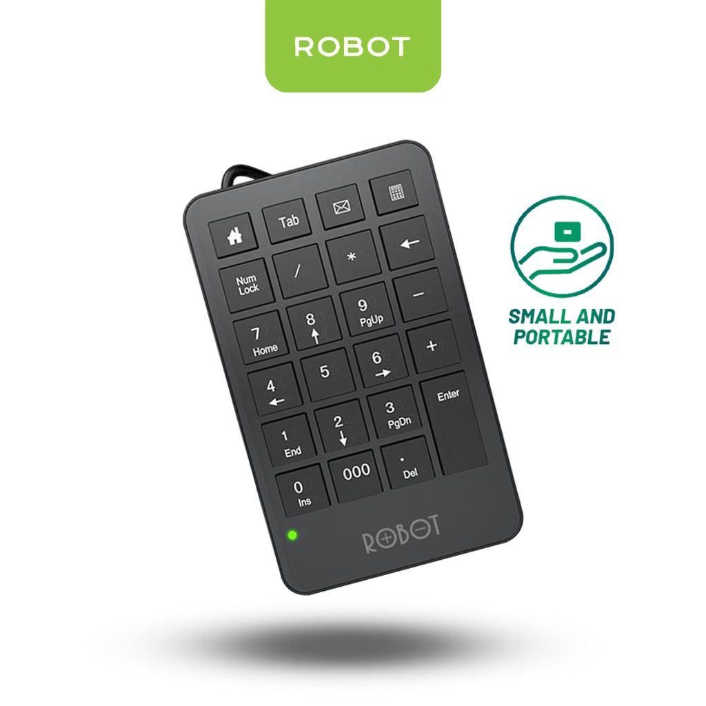 Jual ROBOT RK01 Wired Numeric Keypad Black Tombol Multimedia Kecil dan ...