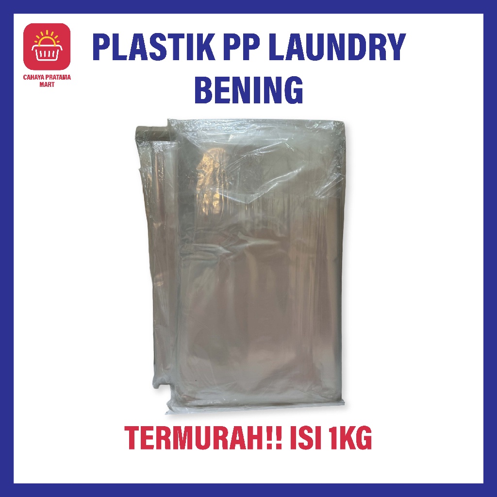 Jual PLASTIK LAUNDRY PP BENING Kantong Plastik PP Polos Plastik baju Plastik Londri Plastik ...