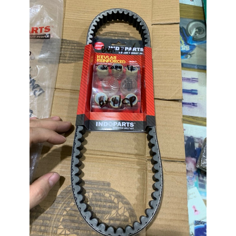 Jual paket v. belt indoparts K44,van belt+ roller, beat esp, vario 110 ...