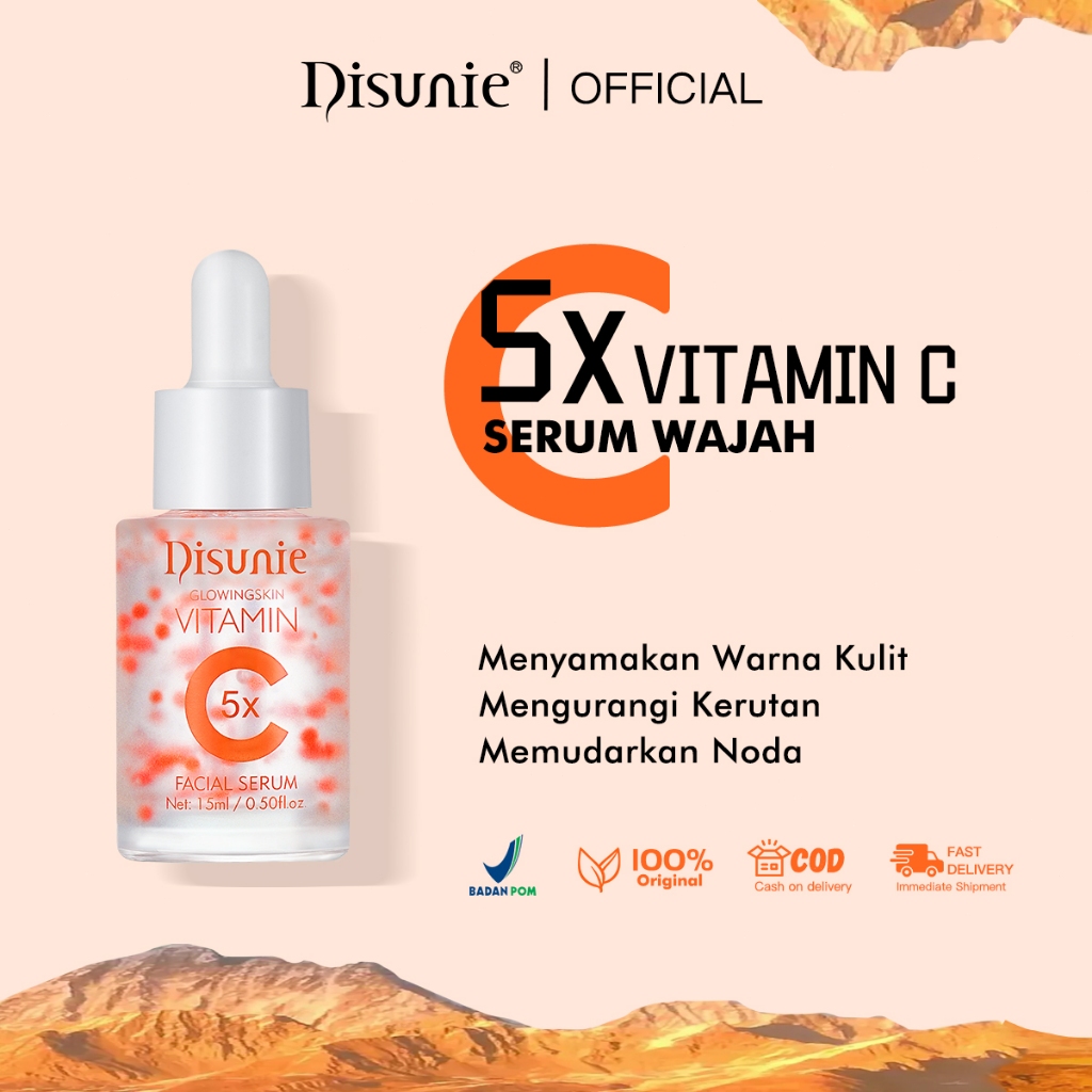 Jual DISUNIE 5X Vitamin C Whitening Serum Fresh Active Release Technology Glowing Skin Essence ...