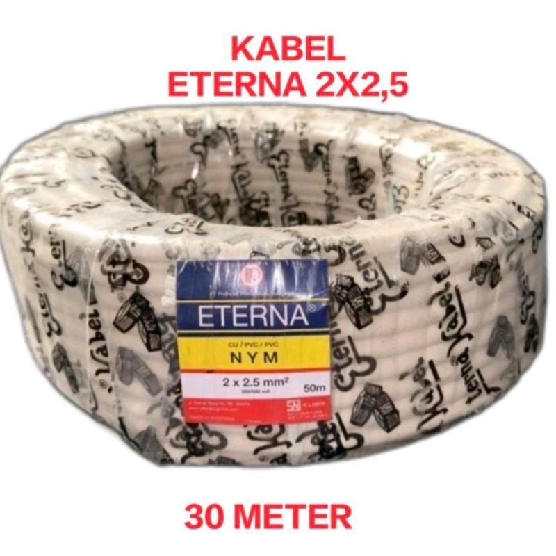 Jual KABEL LISTRIK ETERNA NYM 2X2.5 (30 METER) ECERAN KABEL ETERNA TEMBAGA ASLI 30 METER ...