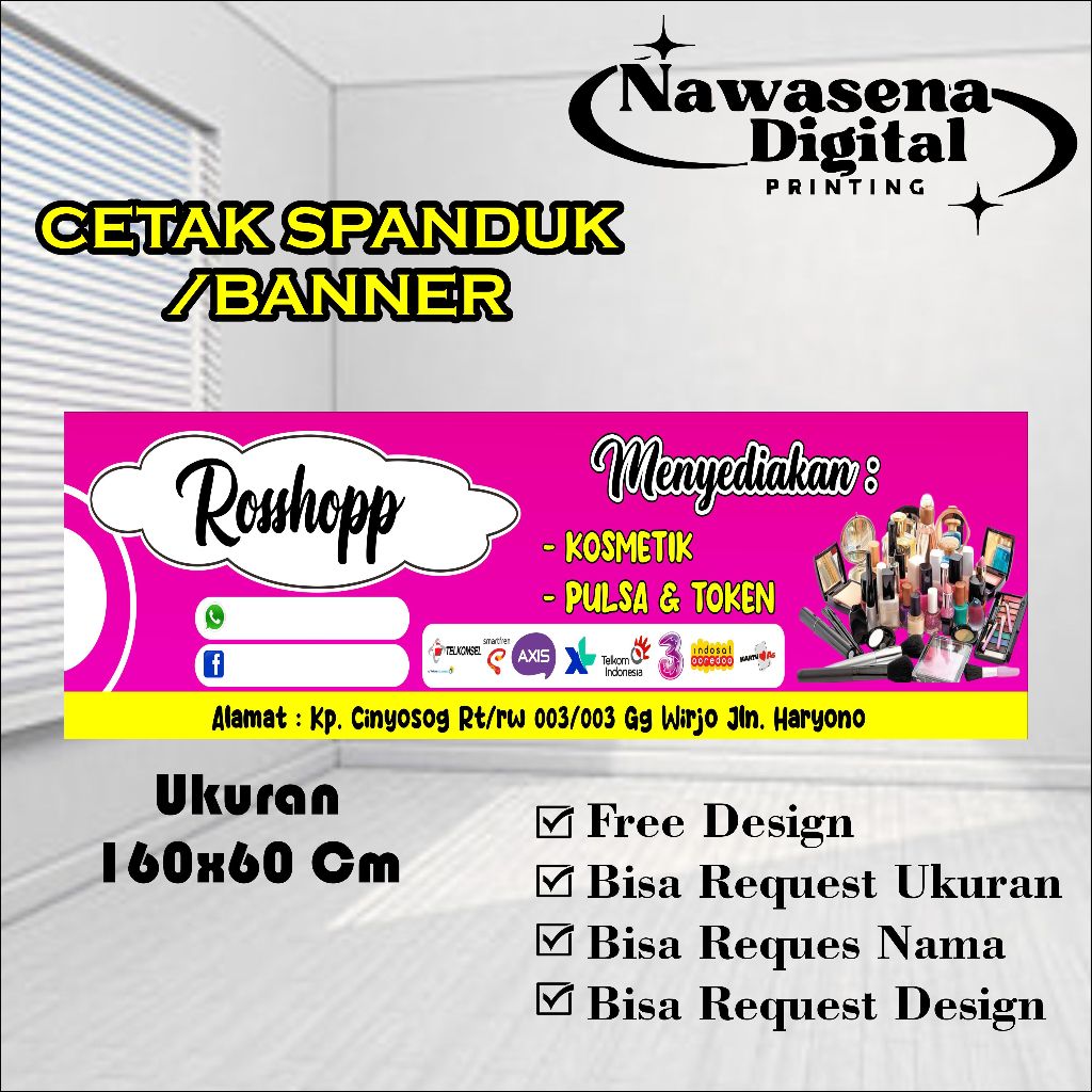 Jual Cetak Spanduk Banner Olshop Pink | Shopee Indonesia