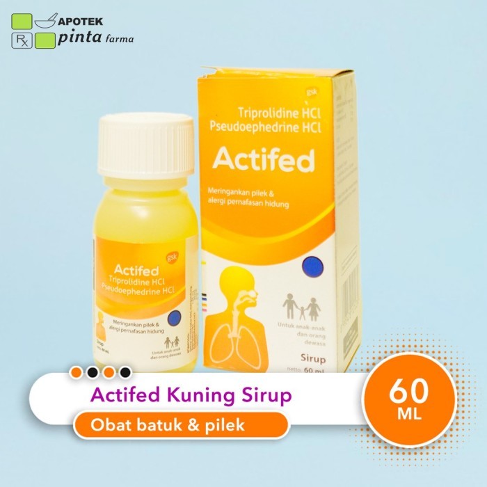 Jual ACTIFED actived sirup kuning batuk 60 ML | Shopee Indonesia