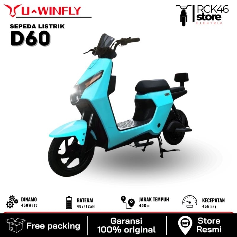 Jual Uwinfly sepeda listrik d60 uwinfly 500 watt terbaru anti air ...