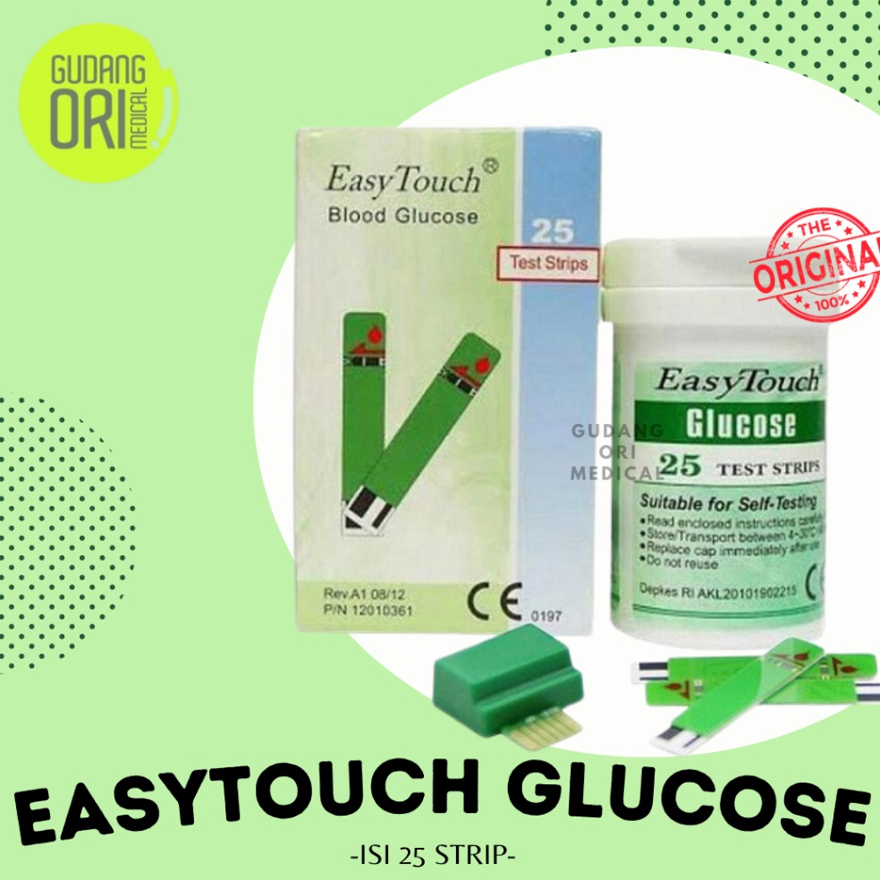 Jual Garansi Mutu Easy Touch Glucose Easytouch Gula Darah 25 test ...