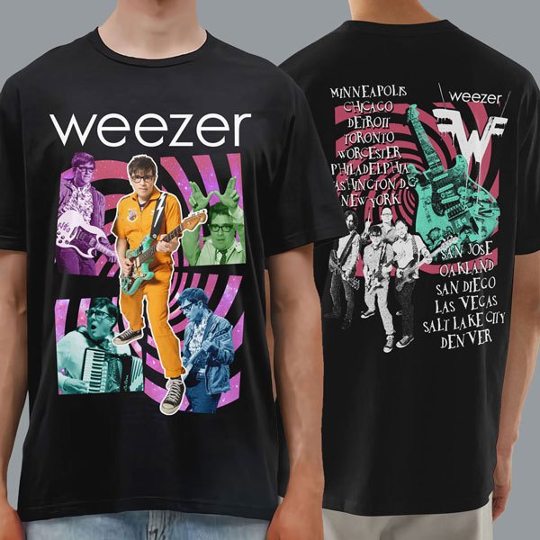 Jual BAJU WEEZER | KAOS BAND BOOTLEG ROCK UNISEX | TOUR | Shopee Indonesia