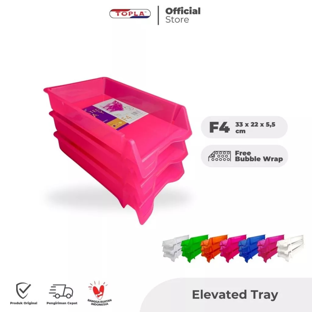 Jual 1set TOPLA Elevated Tray Rak Susun Kertas Meja Kantor Folio F4 ...