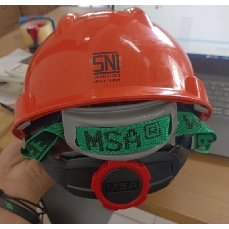 Jual helm Safety MSA Full set/ helm MSA Local Fastrack+tali dagu ...