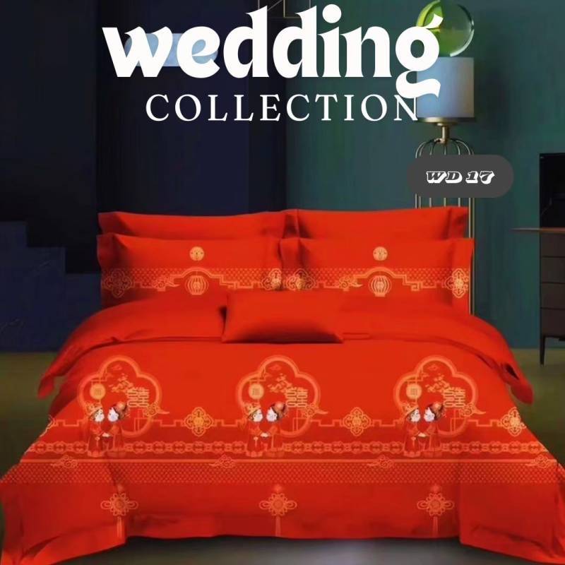 Jual Bedcover set Bahan Katun Korea motif wedding Oriental sangjit ...