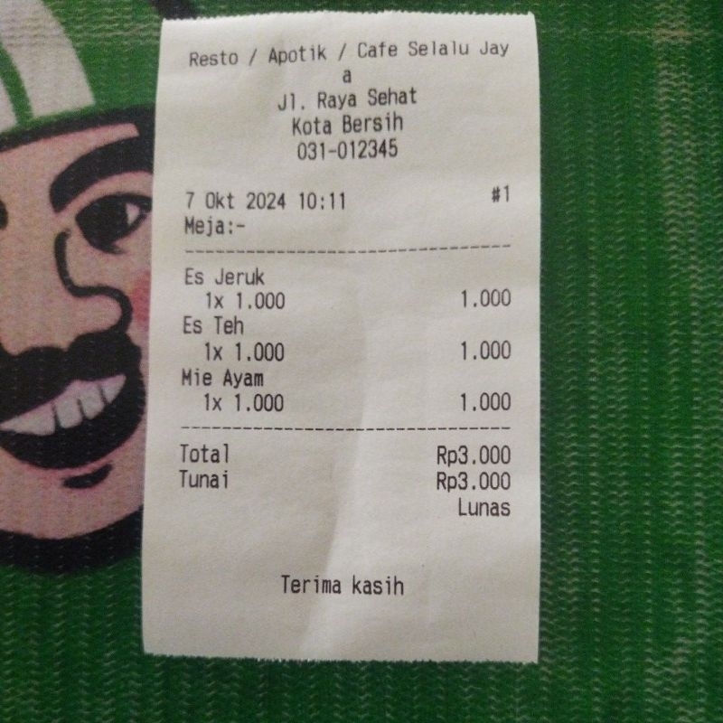 Jual cetak nota resto / apotik / pembeli custom | Shopee Indonesia