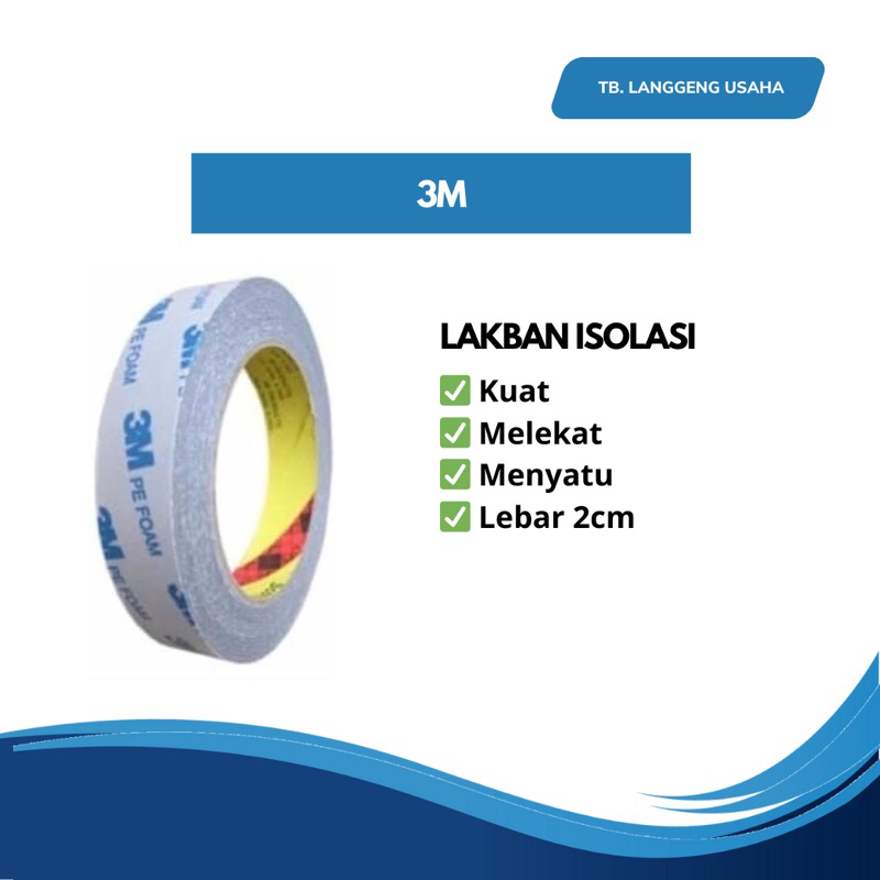 Jual DOUBLE TAPE 2CM 3M Lakban Isolasi Double Tape Anti Bocor ...