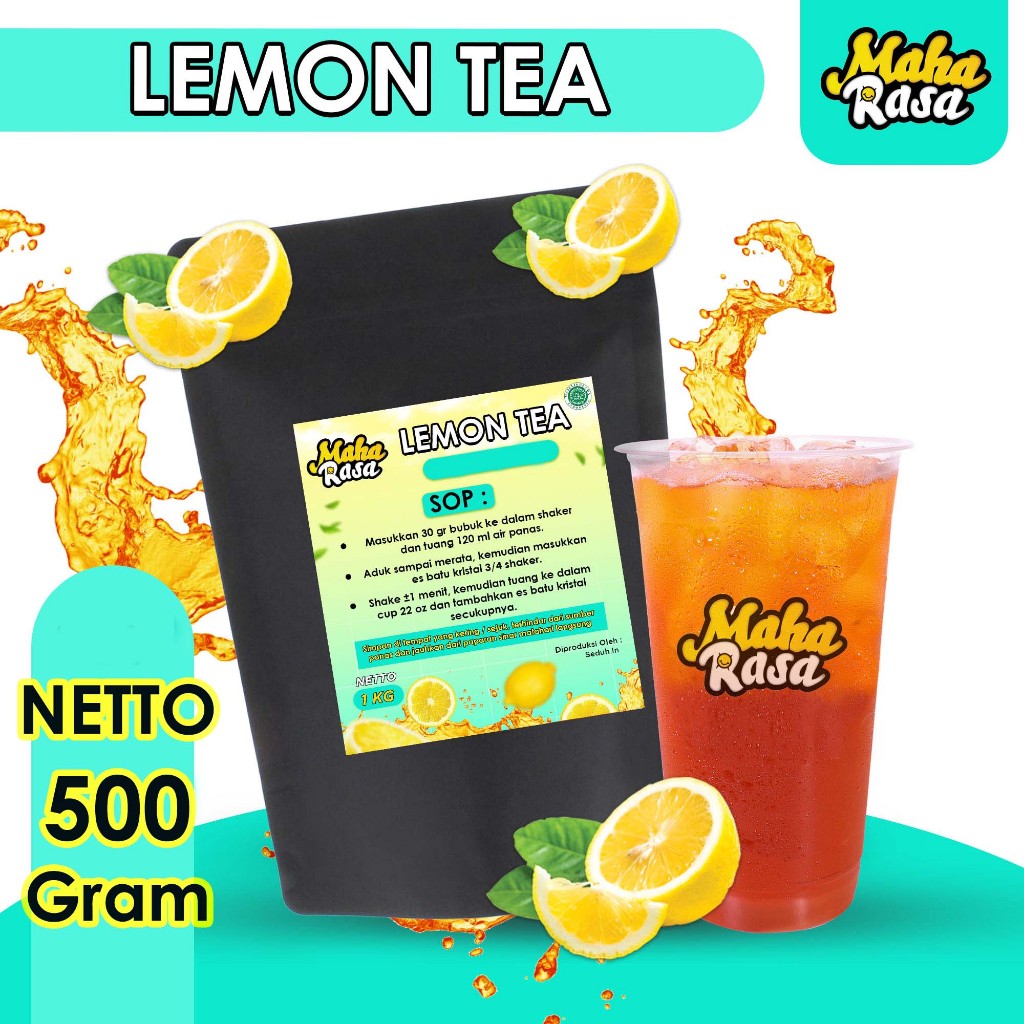 Jual [MAHA RASA] LEMON TEA - BUBUK MINUMAN KEKINIAN INSTAN PREMIUM 500 Gram | Shopee Indonesia