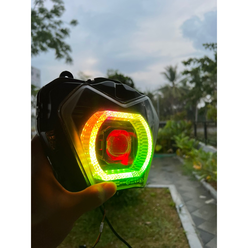 Jual Lampu depan KLX tahun 2023 biled billed Matrix RGB ganti warna ...