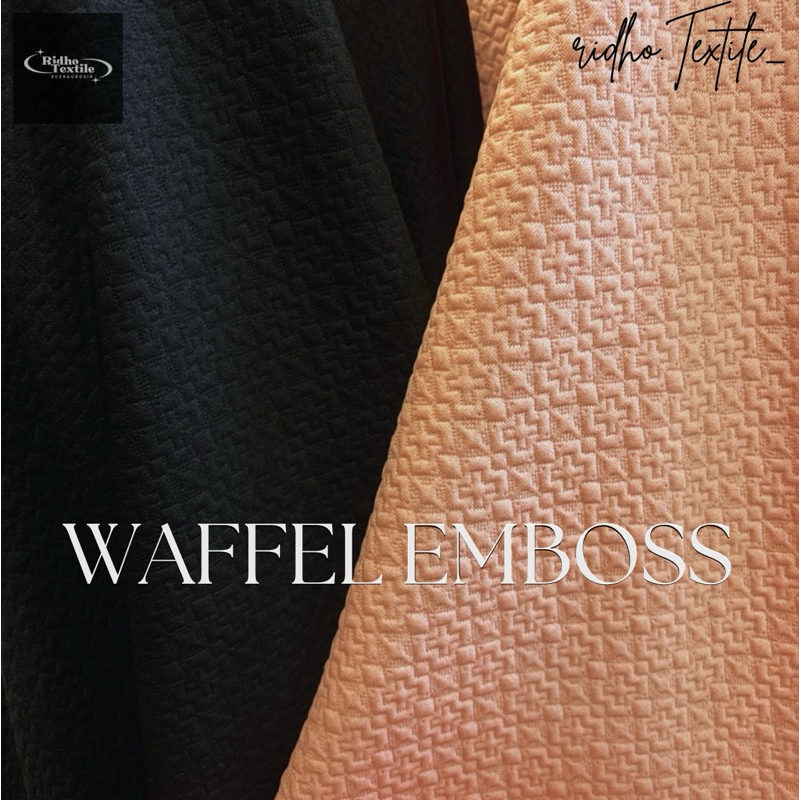 Jual BAHAN/KAIN OUTHER & CARDIGAN/KAOS WAFFLE EMBOSS GARMENT!! | Shopee ...
