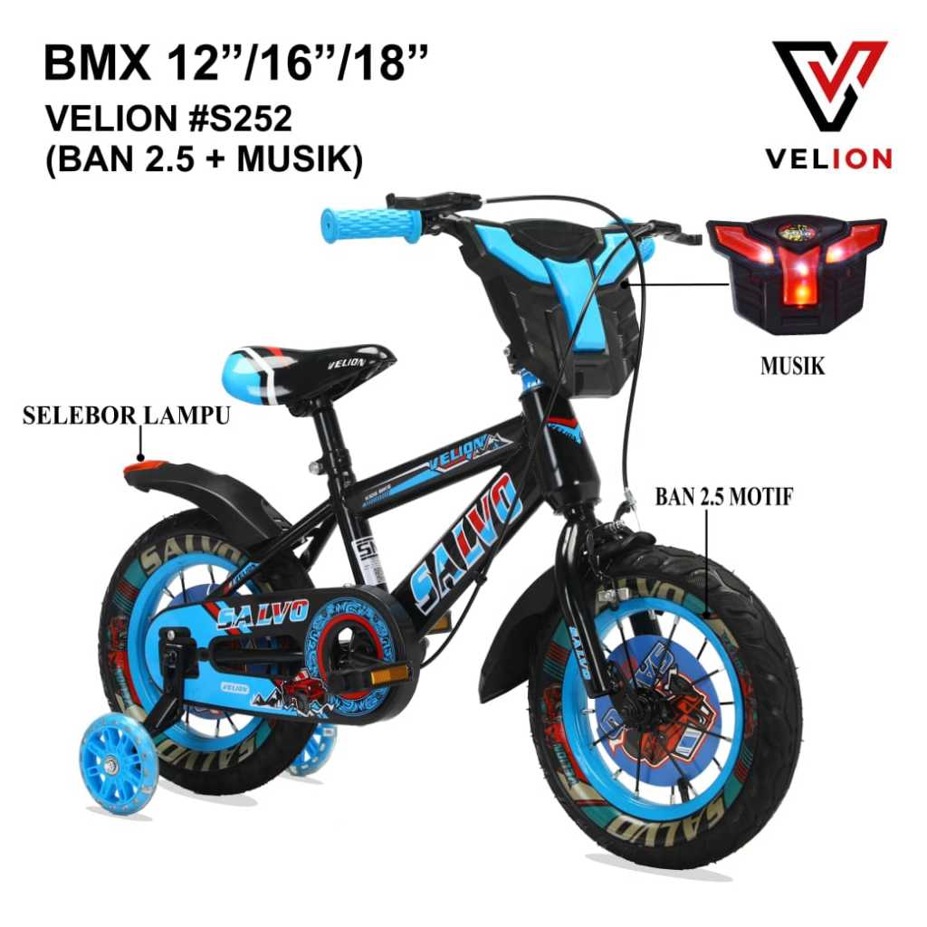 Jual Sepeda anak laki bmx 12-16-18 inch salvo s252 ban jumbo 2.50 ...