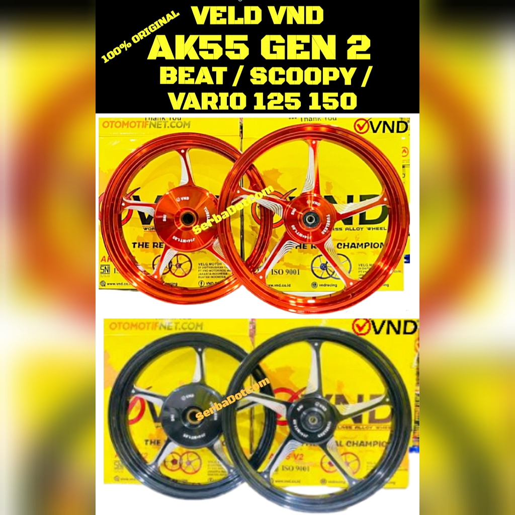 Jual VELG VND AK55 AK 55 GEN V 2 V2 ORIGINAL BEAT SCOOPY VARIO 125 VARIO 150 VARIO125 VARIO150 ...