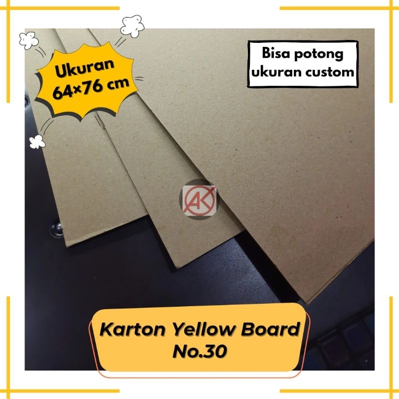 Jual Karton Yellow Board No.30 lembaran besar | Tebal 1,5 mm (Bisa ...