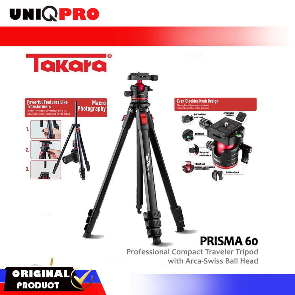 Jual TRIPOD Takara PRISMA 60 Compact Traveller Tripod for Camera ...