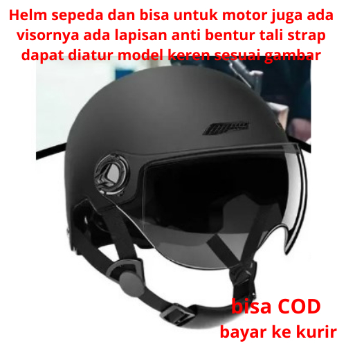 Jual Helm sepeda dan bisa untuk motor juga ada visornya ada lapisan ...