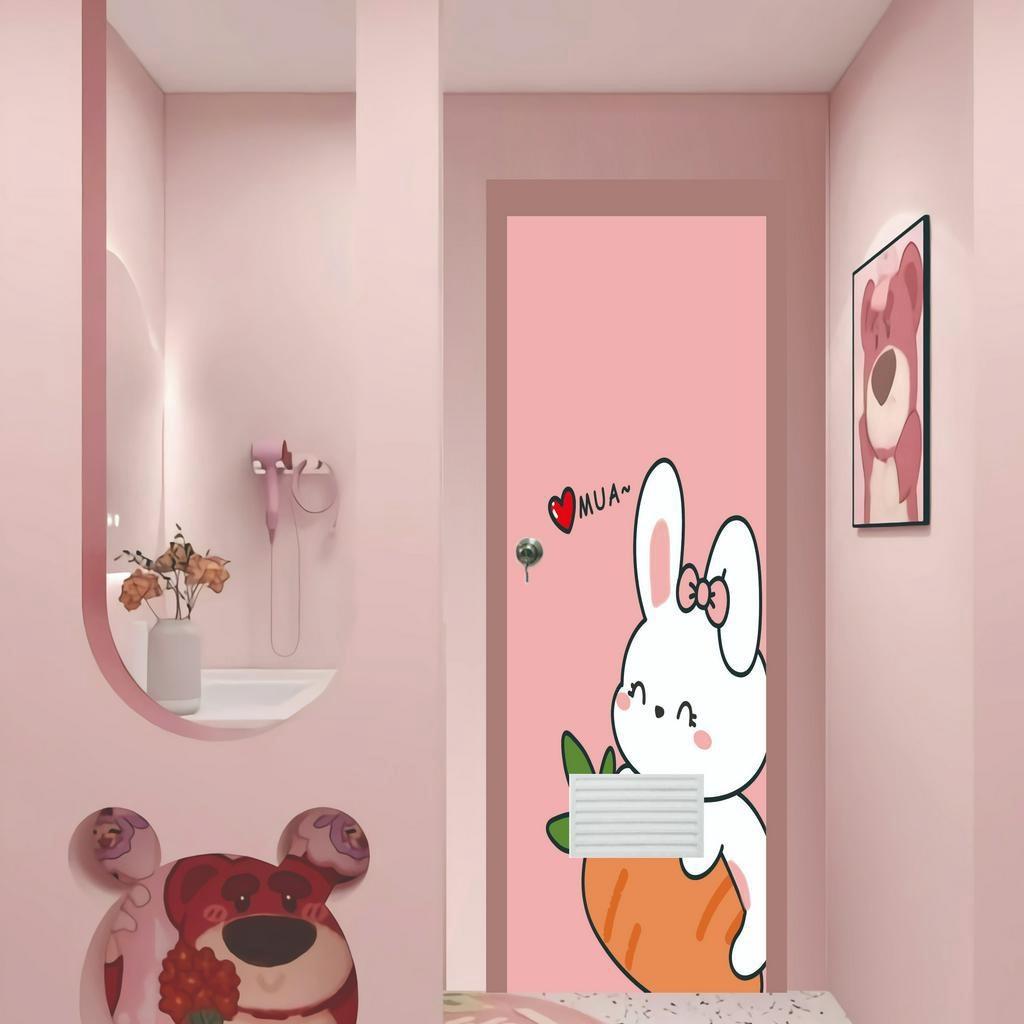 Jual STIKER Pintu Kamar Mandi Motif Pink Type Sticker Minimalis ...