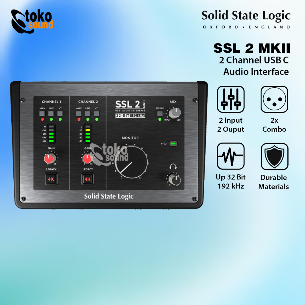 Jual Solid State Logic SSL 2 MKII MK2 - 2 In 2 Out USB Audio Interface 32 Bit | Shopee Indonesia