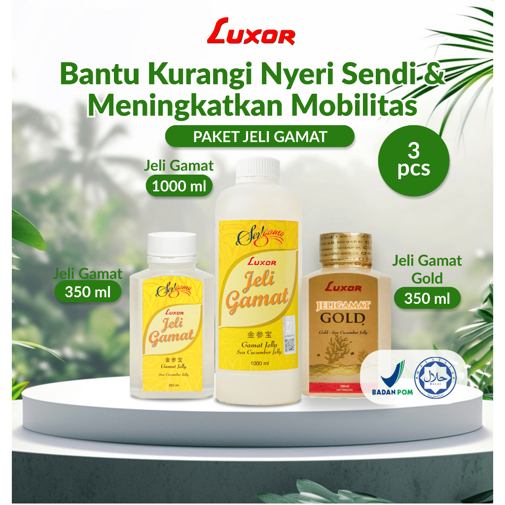 Jual Paket Jelly Gamat Luxor 1000ml + 350ml + Gold Original Ekstrak ...