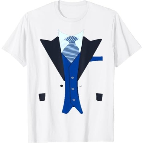 Jual Funny Faux Fake Tuxedo Suit top with Vest and tie Kaos distro ...
