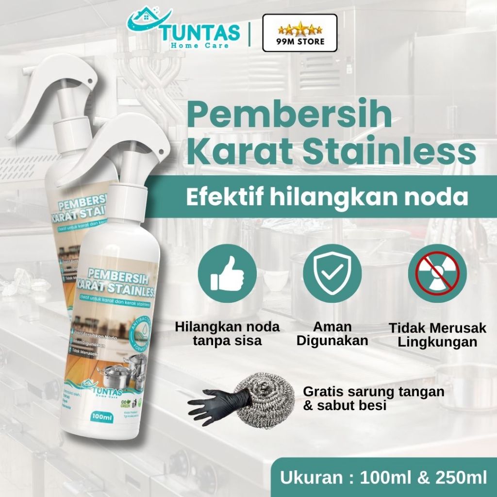 Jual TUNTAS Pembersih Noda Karat & Kerak Besi Dan Stainless Steel Penghilang Noda Panci ...