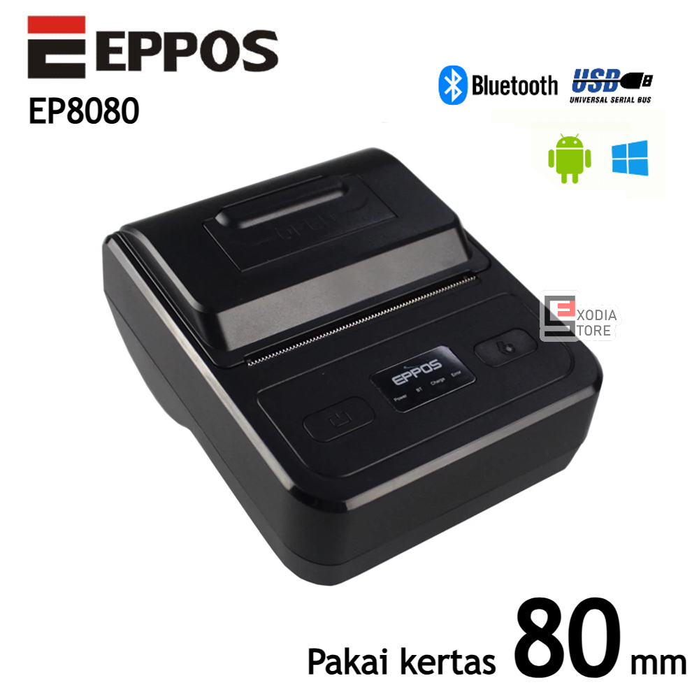 Jual EPPOS EP8080 Portable Mini Thermal Printer Bluetooth 80mm Rechargeable EP-8080 EP 8080 ...