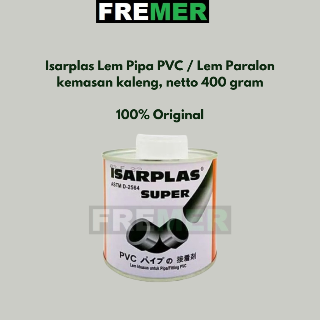 Jual Isarplas Lem Pipa PVC Lem Paralon Kaleng 400 gram Original Asli | Shopee Indonesia