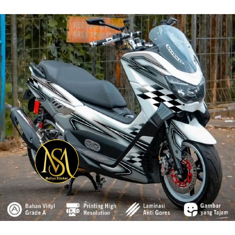 Jual stiker decal nmax old grafis hitam putih full body | Shopee Indonesia