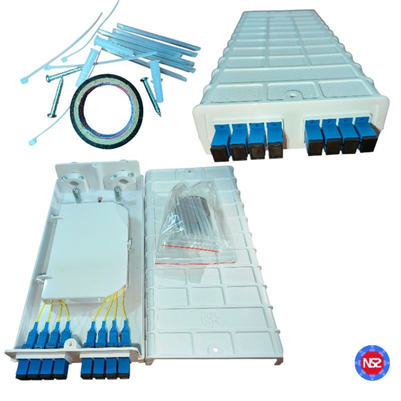 Jual NEW fiber optic odf 8 core NS2 original / roset fo 8 core icon ...