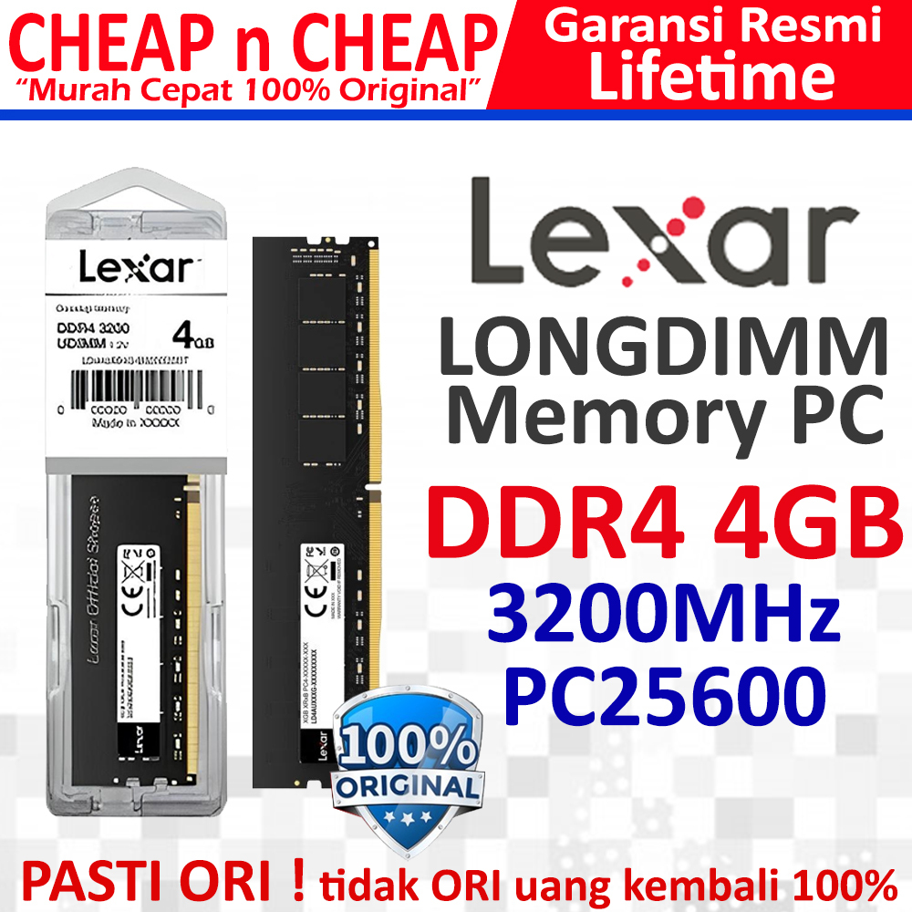 Jual Lexar DDR4 4GB 3200MHz PC25600 Ram PC - Memory Komputer Dekstop Longdimm Udimm | Shopee ...