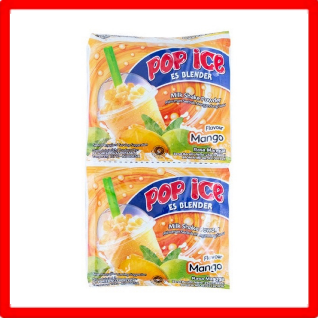 Jual POP ICE RASA MANGGA RENCENG ISI 10 SACHET @ 25 GRAM | Shopee Indonesia
