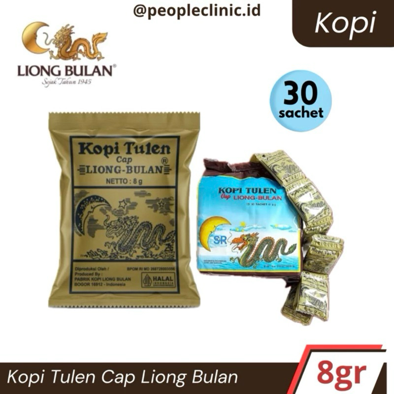 Jual KOPI LIONG BULAN TANPA GULA 1 PACK ISI 30 SACHET KHAS BOGOR (KOPI ...