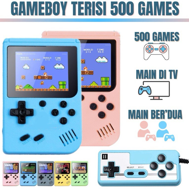 Jual Gameboy Retro in 1 Games Mini Pobel SUPRIME Red Series Console ...