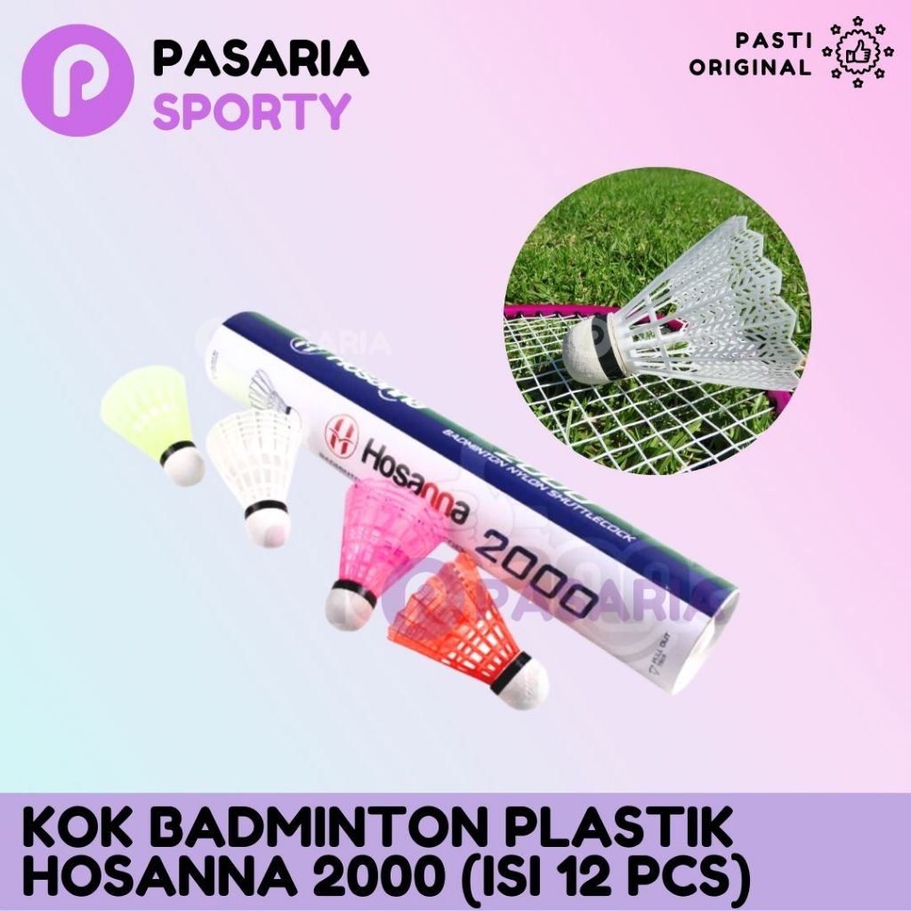 Jual KOK BADMINTON Plastik Shuttle Cock Plastik Merk Hosanna 12 pcs ...