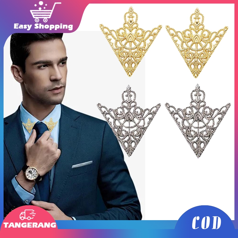 Jual 1 Pasang Pin Kerah Kemeja Bros Gaya Retro Lapel Pin Bros Kerah ...