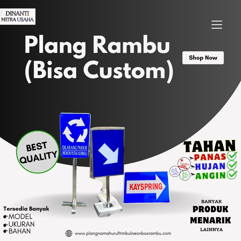 Jual Plang Rambu PANAH/ARAH BIRU (Bisa Custom) | Shopee Indonesia