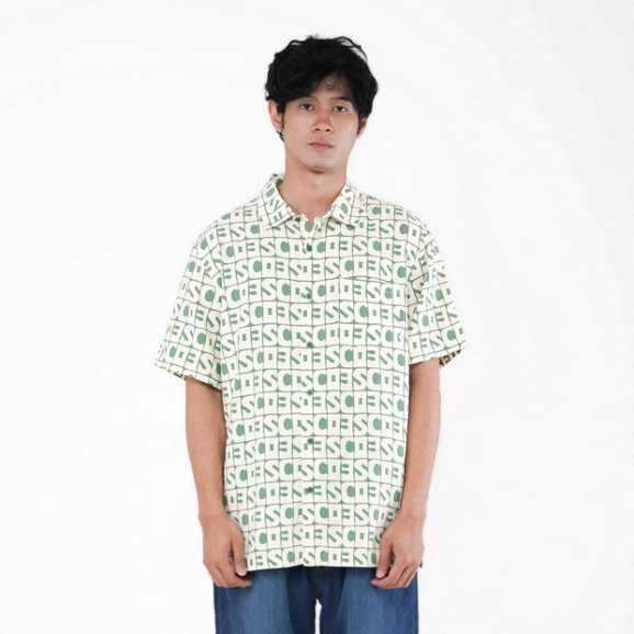 Jual 3Second Kemeja Pria Lengan Pendek Arthur Monogram Regular Fit ...