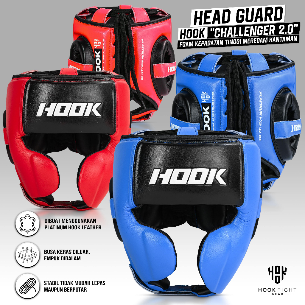Jual Head Guard Boxing Tali Hook Helm Tinju Pelindung Kepala Muaythai ...